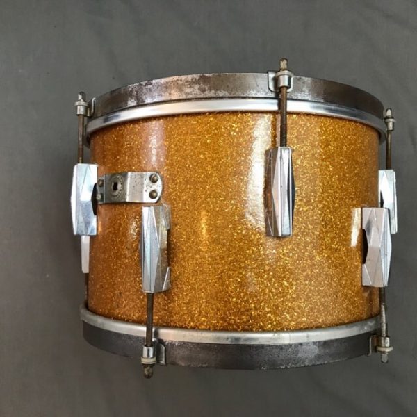 1940s Gretsch in Gold Glitter Glass – Orange Tag Vintage Drums