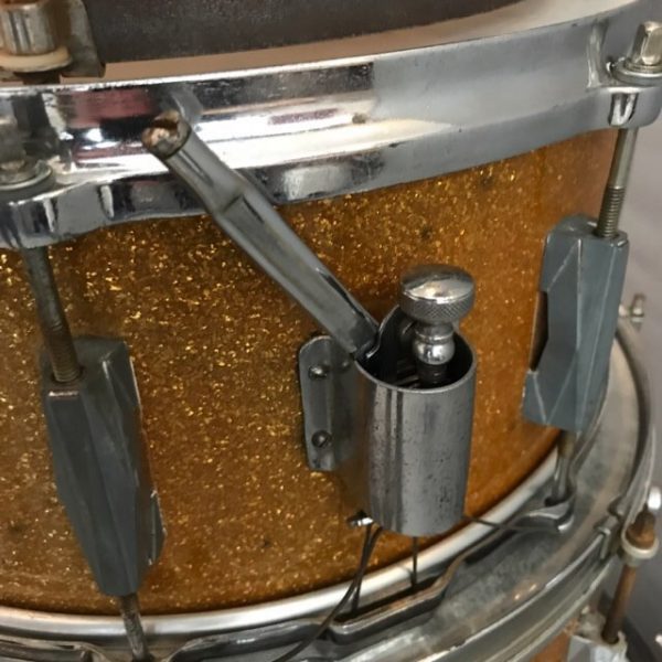 1940s Gretsch in Gold Glitter Glass – Orange Tag Vintage Drums