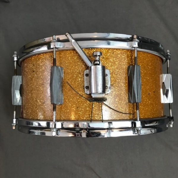 1940s Gretsch in Gold Glitter Glass – Orange Tag Vintage Drums