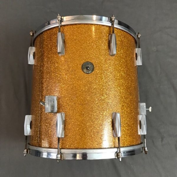 1940s Gretsch in Gold Glitter Glass – Orange Tag Vintage Drums