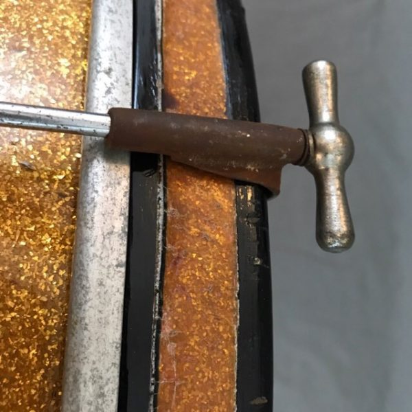 1940s Gretsch in Gold Glitter Glass – Orange Tag Vintage Drums